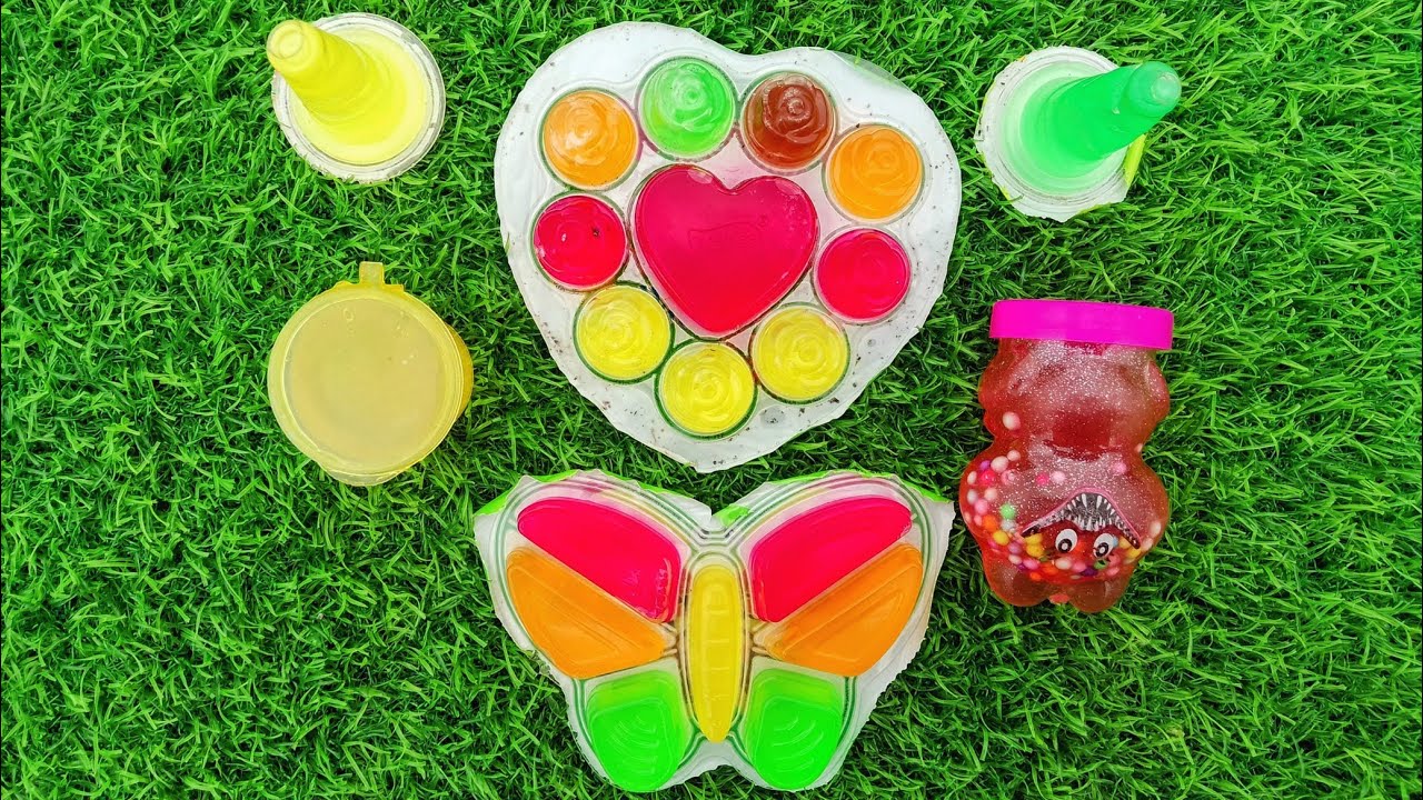 Lot's of Jelly different Colours Jelly Collection Amazing Video ...