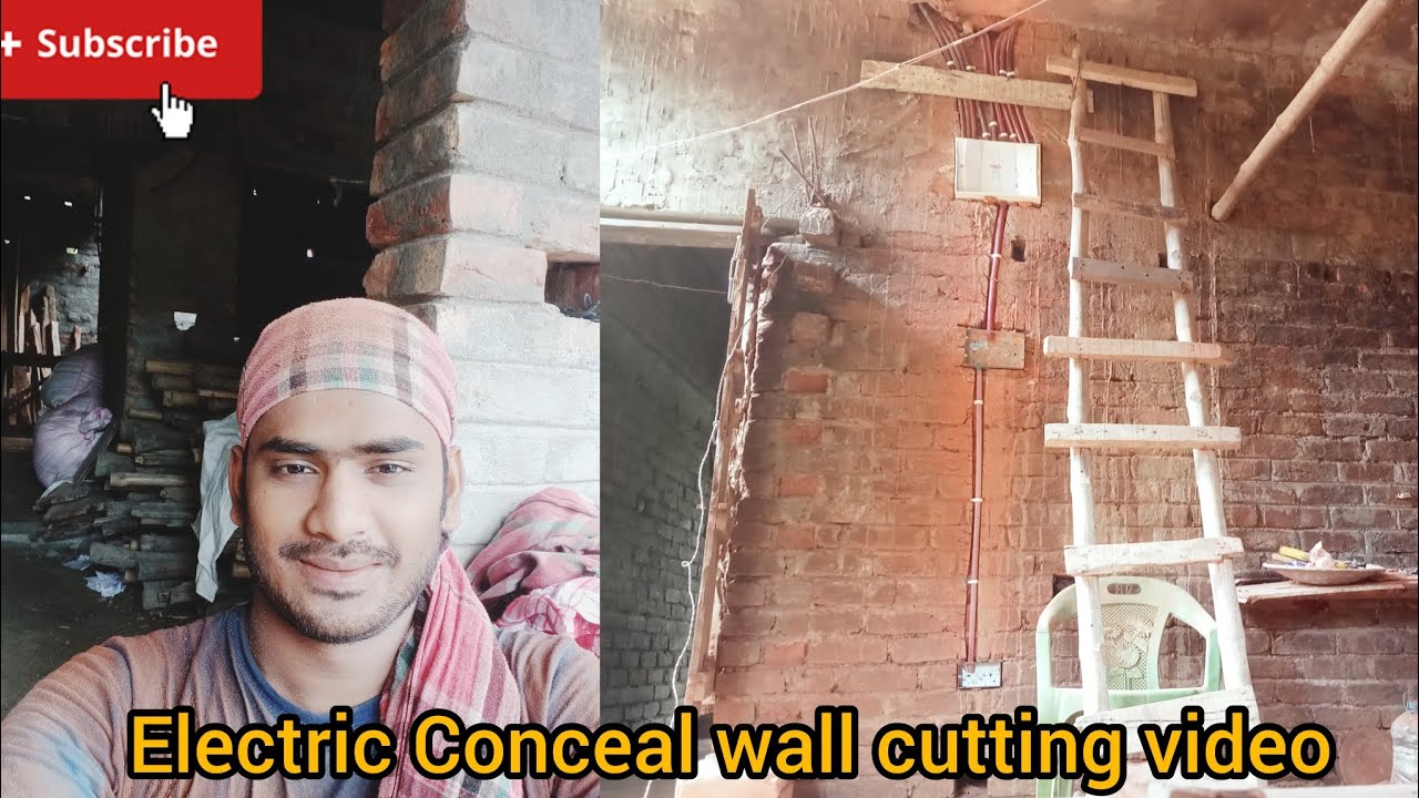 electric Conceal wall cutting || 10 way dp install || foot light ...