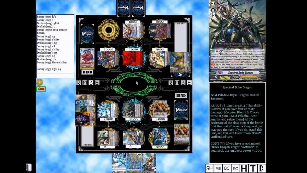 Cardfight!!! Vanguard - Spectral Duke Dragon vs Dragonic Kaiser ...