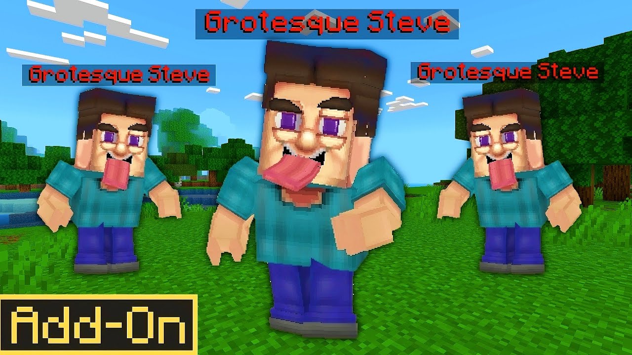 GROTESQUE STEVE Add-on Para MINECRAFT PE/Bedrock 1.21 - YouTube