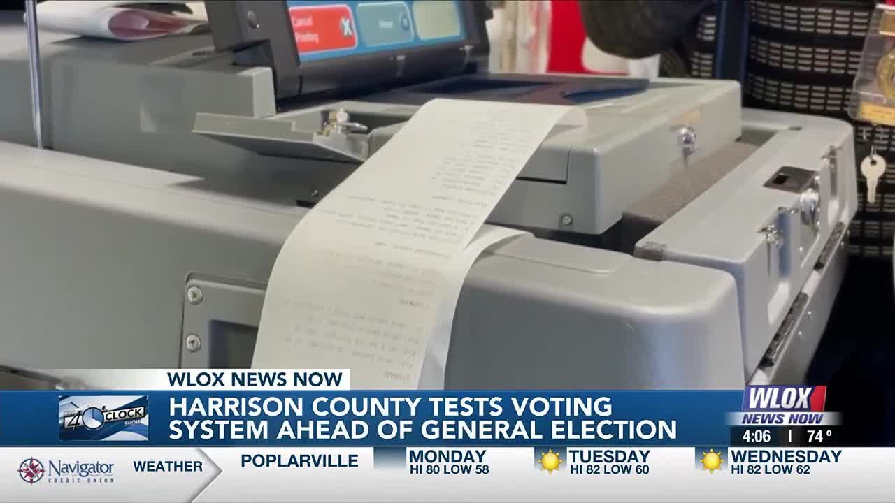 Harrison County tests voting system ahead of general election - YouTube