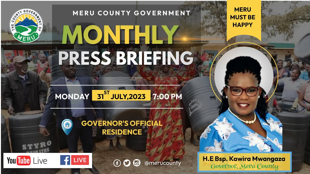 Meru County Government Monthly Press Briefing - YouTube
