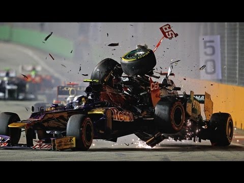 SCHUMACHER AND VERGNE CRASH - SINGAPORE GP 2012 *PARODY*