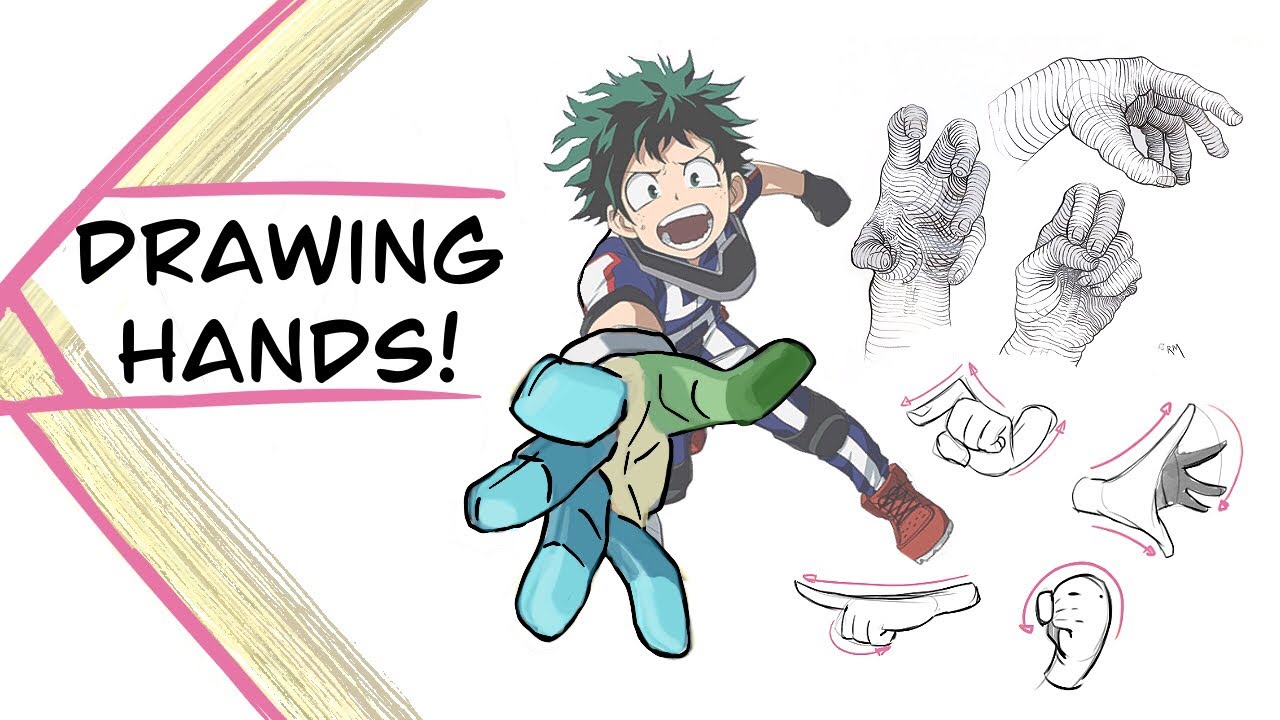 How to draw hands #drawinghands #anime #howtodraw #myheroacademia # ...