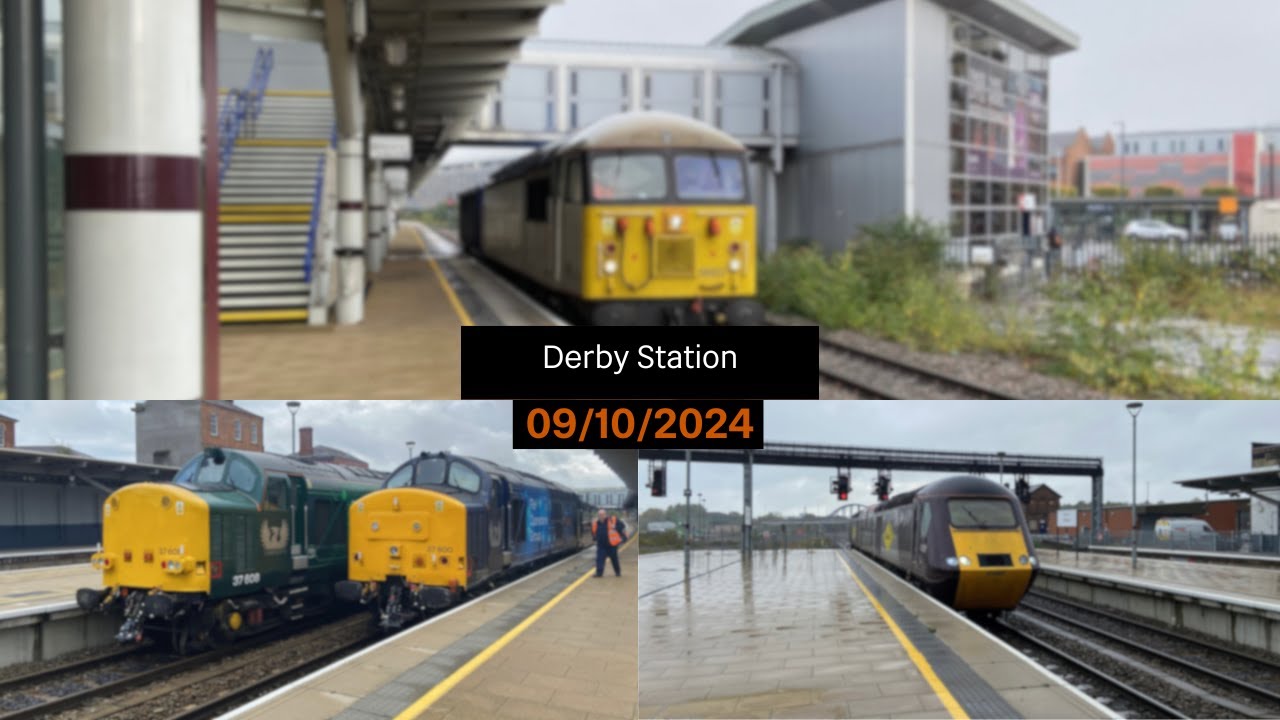 Trains at Derby Station (09/10/2024) - YouTube