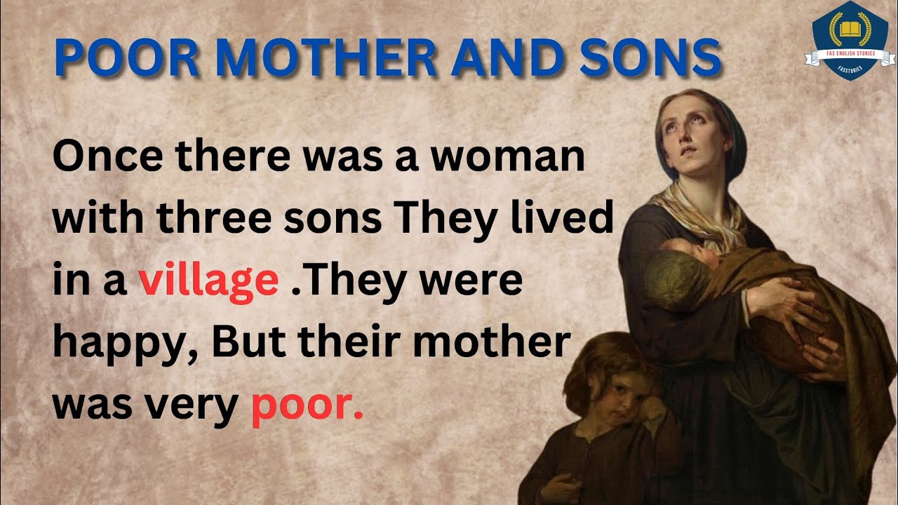 POOR MOTHER AND SONS⭐|Learn English Through Story 📚 listening practice ...