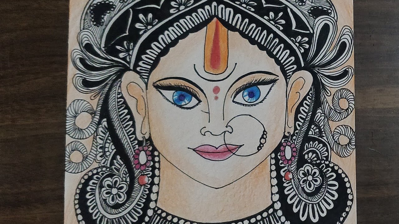 Navratri Special Art Durga Maa - Doodle Art - YouTube