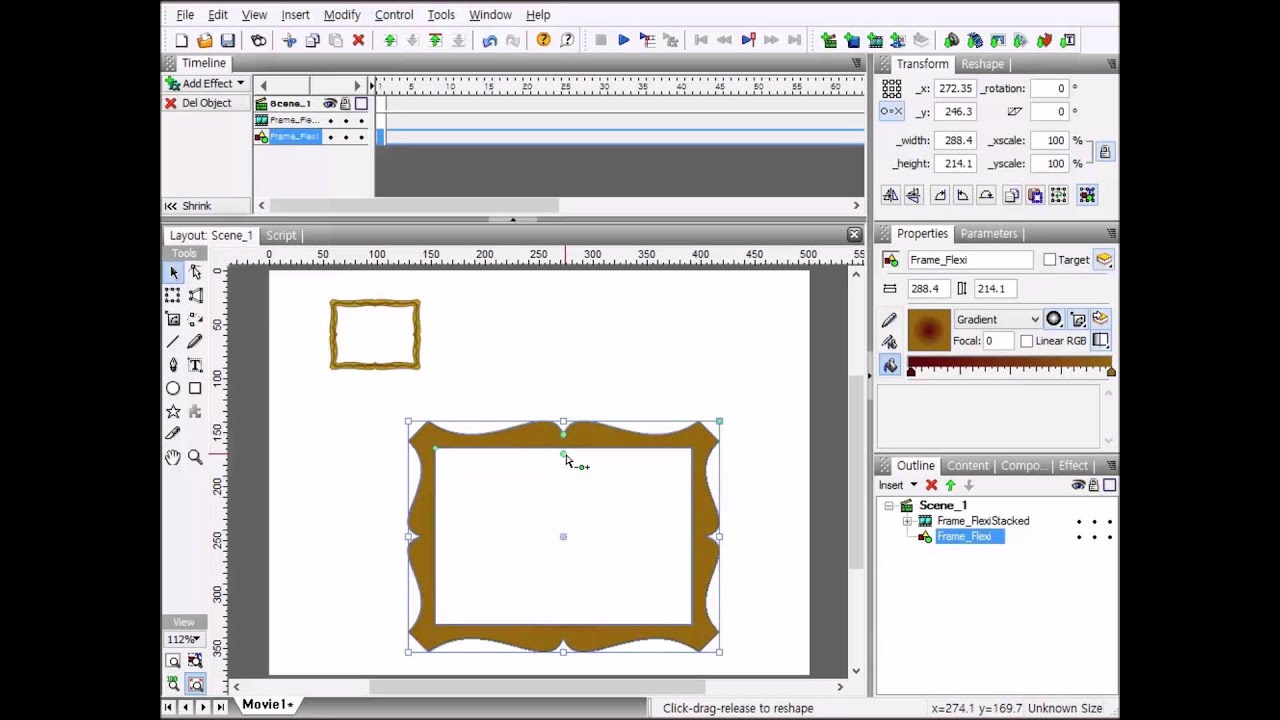 Swish Max 4. Auto Shape Frame 도안 - YouTube