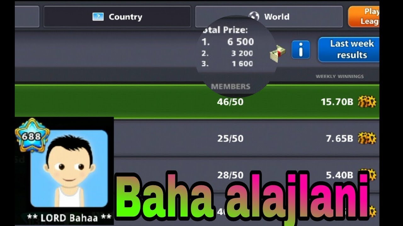 COUNTRY 1st in weekly club league..BAHA ALAJLANI in my league - YouTube