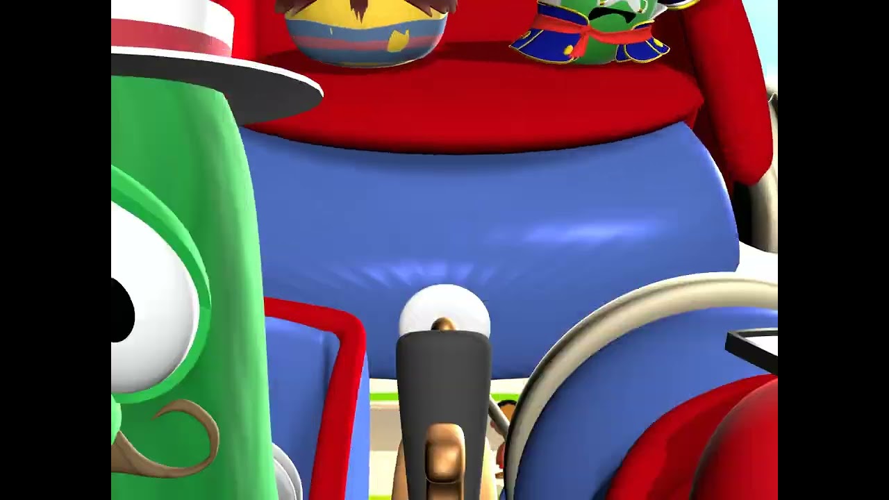 Seymour's rocketcar passing through the screen (VeggieTales Animation ...