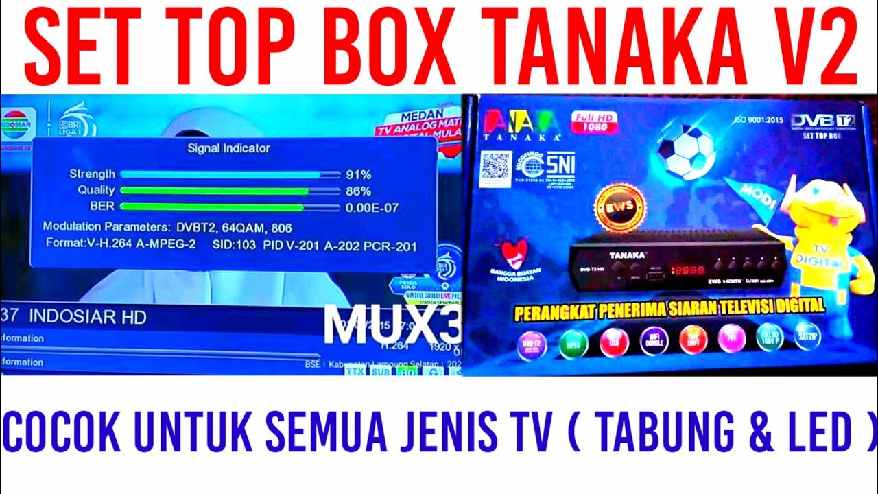 SET TOP BOX TANAKA DVB T2 V.2 BODI METAL - YouTube