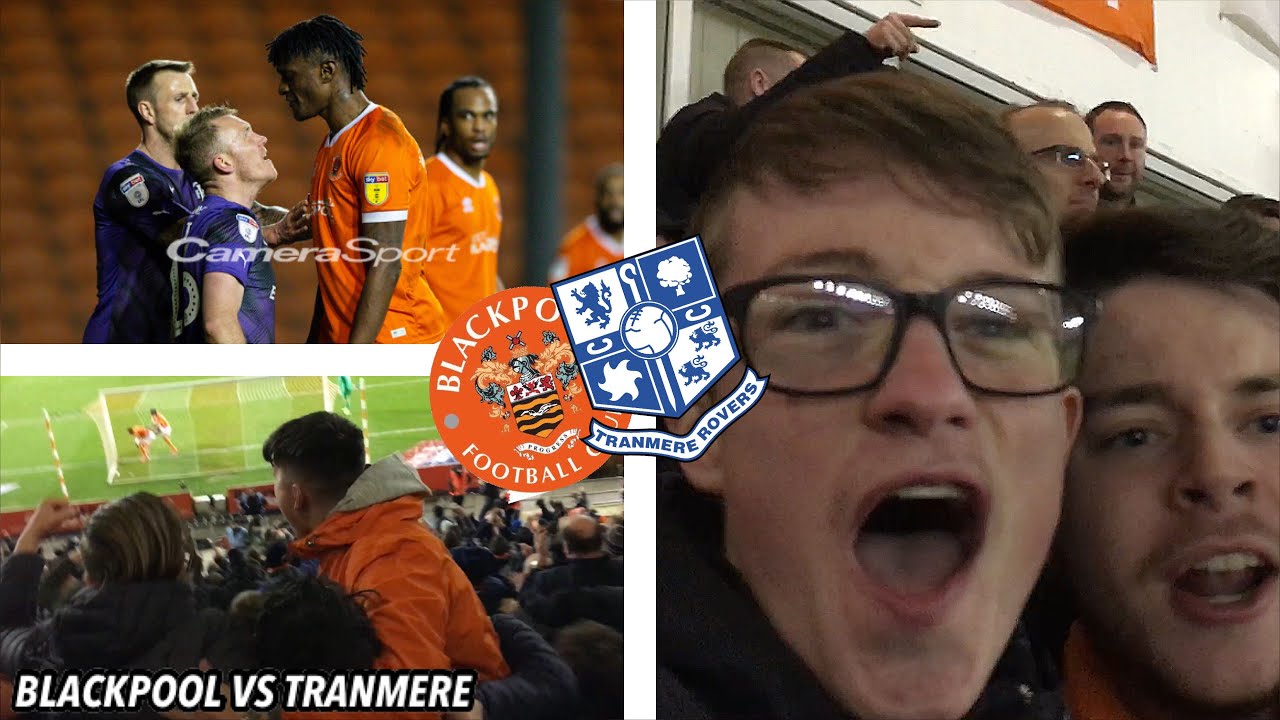 AWAY END LIMBS & PLAYERS KICK OFF! BLACKPOOL VS TRANMERE ROVERS MATCH ...