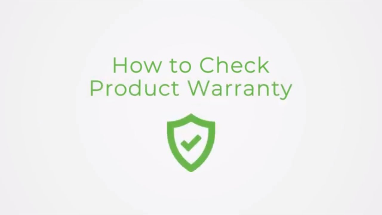 How to Check Product Warranty - YouTube