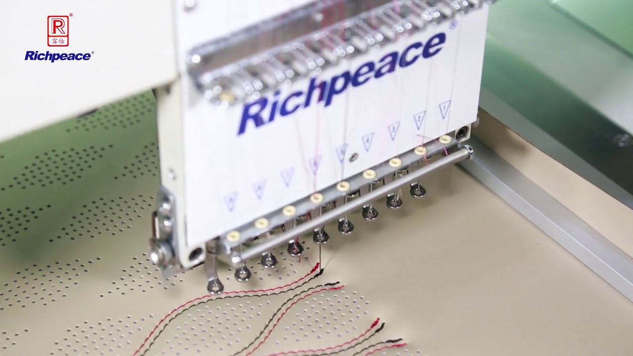 Richpeace Multi Colors Embroidery and Punching Machine - YouTube