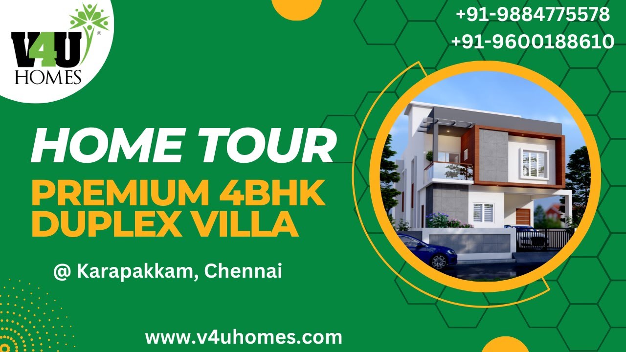 Home Tour - 4BHK Premium Duplex Villa built by V4U Homes - YouTube
