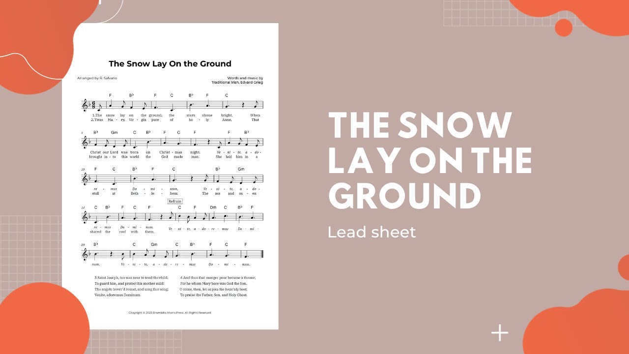 The Snow Lay On the Ground - Lead Sheet - YouTube