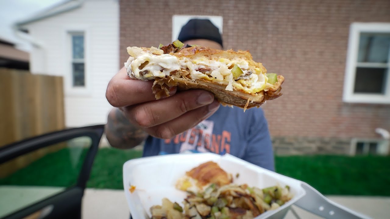 Breakfast in a random small town - YouTube