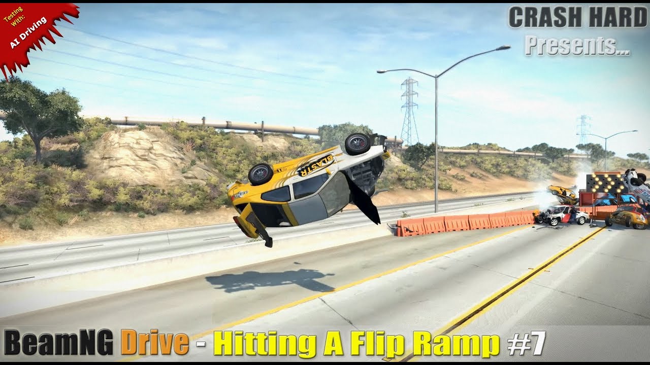 BeamNG Drive - Hitting A Flip Ramp #7 - YouTube