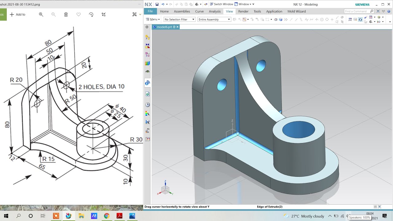 #NX CAD #MODEL 7 - YouTube