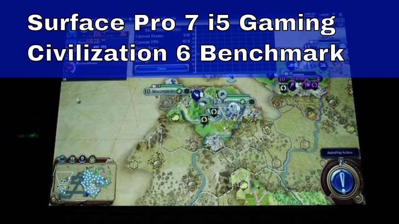 Gaming on the Surface Pro 7 i5 - Civilization VI (Civ 6) Benchmark ...