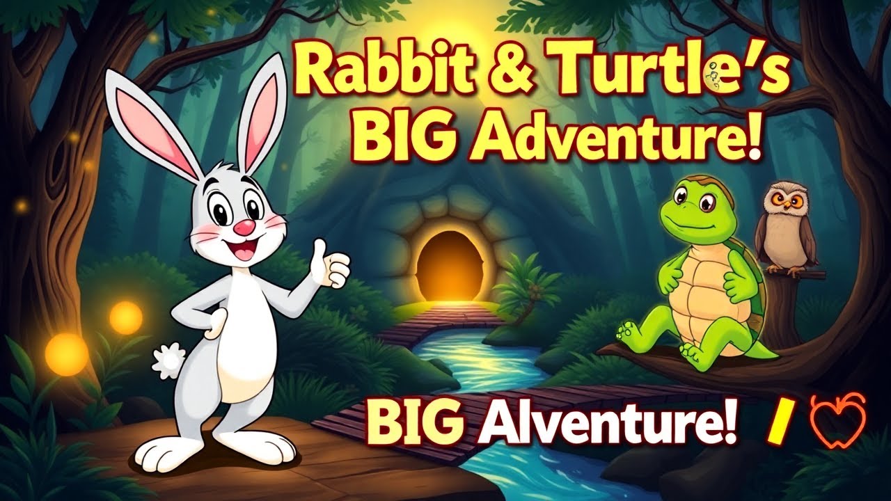 The Rabbit and the Turtle’s Great Adventure 🐢🐇 | Kids Story with Moral ...