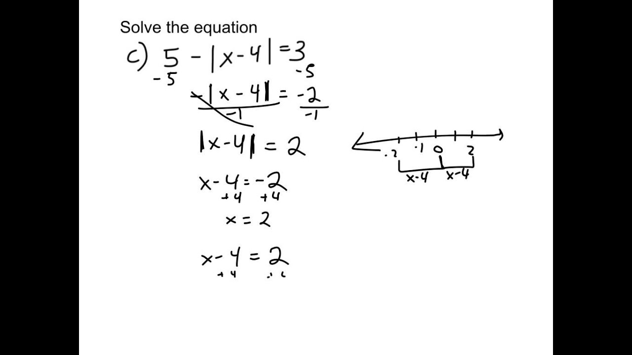 21 - Solve equations involving absolute values - YouTube