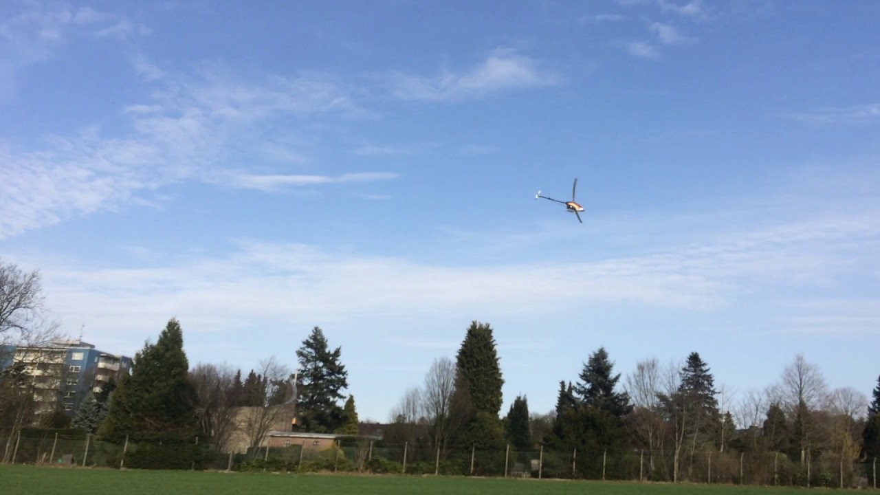 Erster Flug T- Rex 800 DFC Trekker 2017 - YouTube