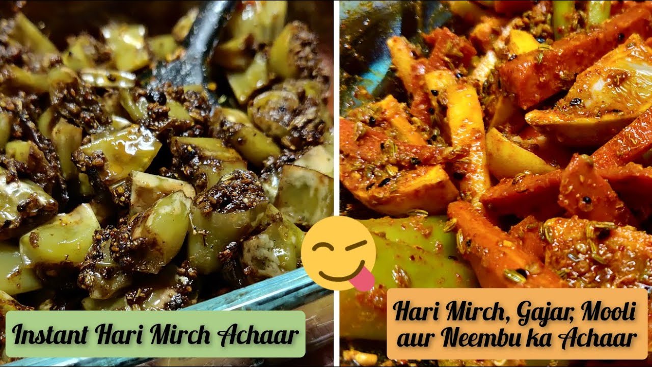 Achaar recipes in 4min•Instant Hari Mirch Achaar•Hari Mirch, Gajar ...