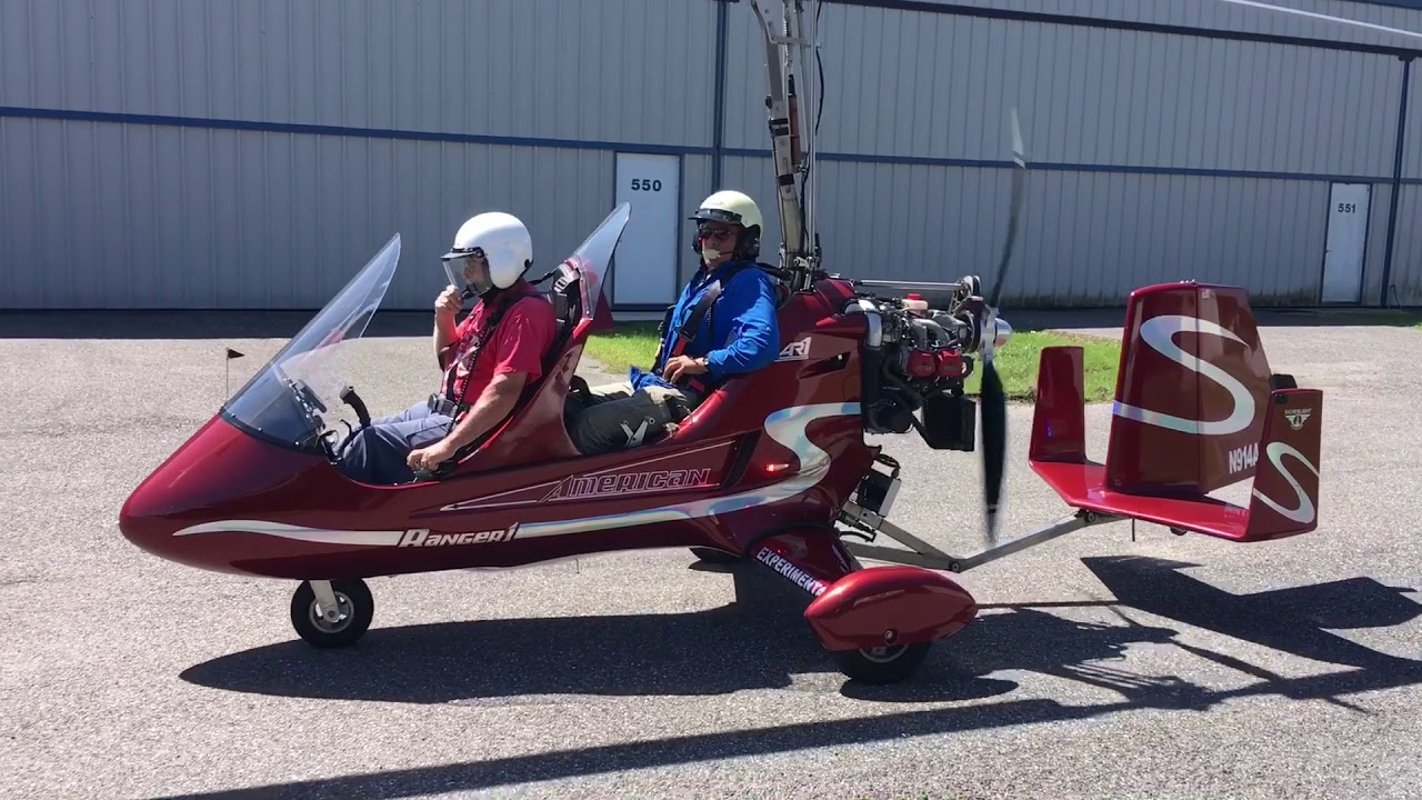 Donny Potts doing 180 in his American Ranger gyroplane - YouTube