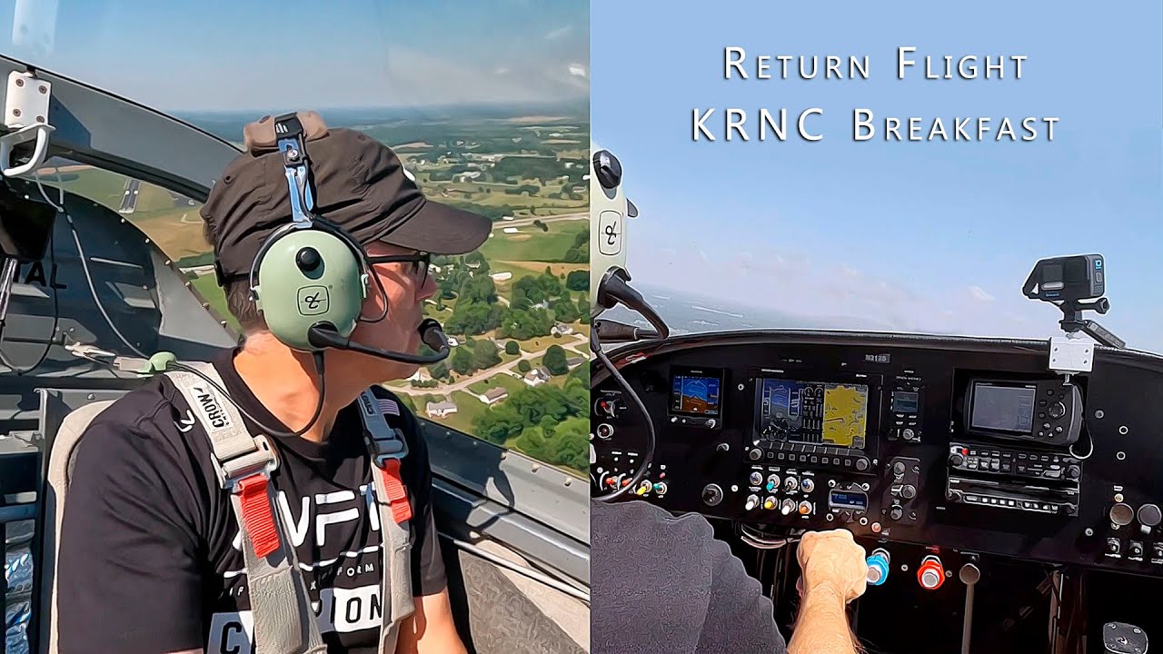 KRNC Breakfast - Return Flight #aviation #rv7 #aircraft #pilotlife - YouTube