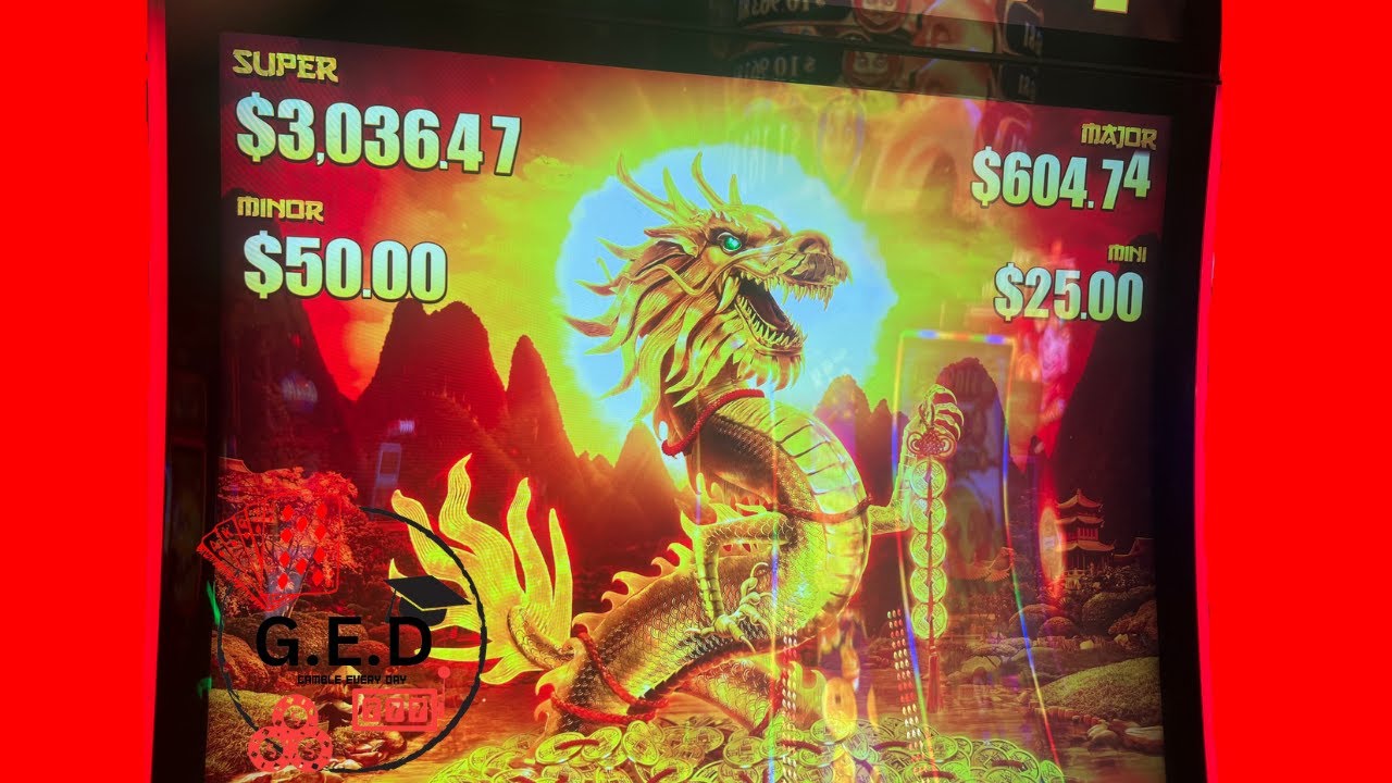 BIG BONUS on a BRAND NEW Dragon Slot Machine!!! #gambling - YouTube