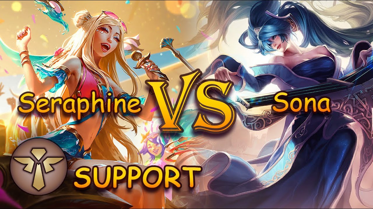 Seraphine vs Sona | Support | Full game | League of Legends - patch 13. ...