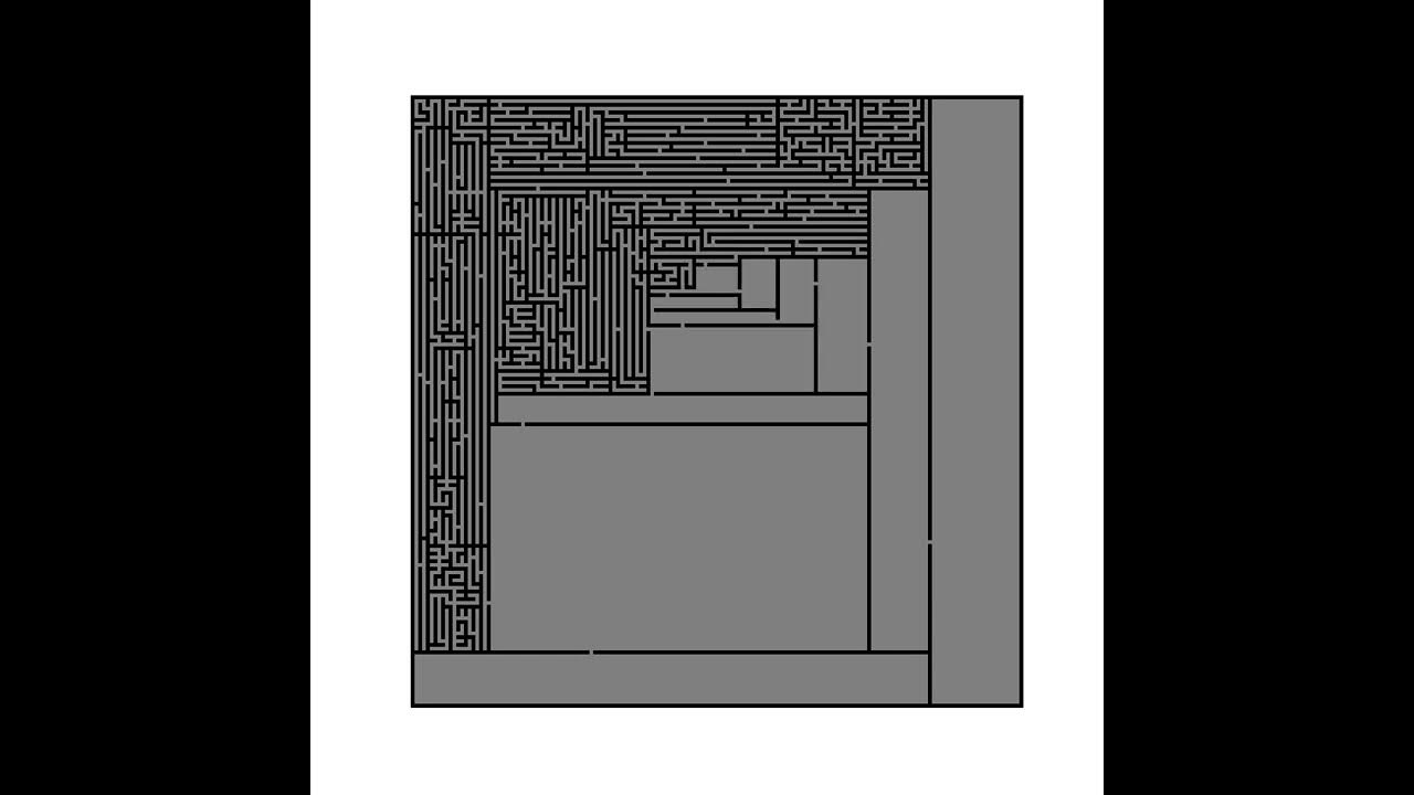 Recursive Division maze animation - YouTube