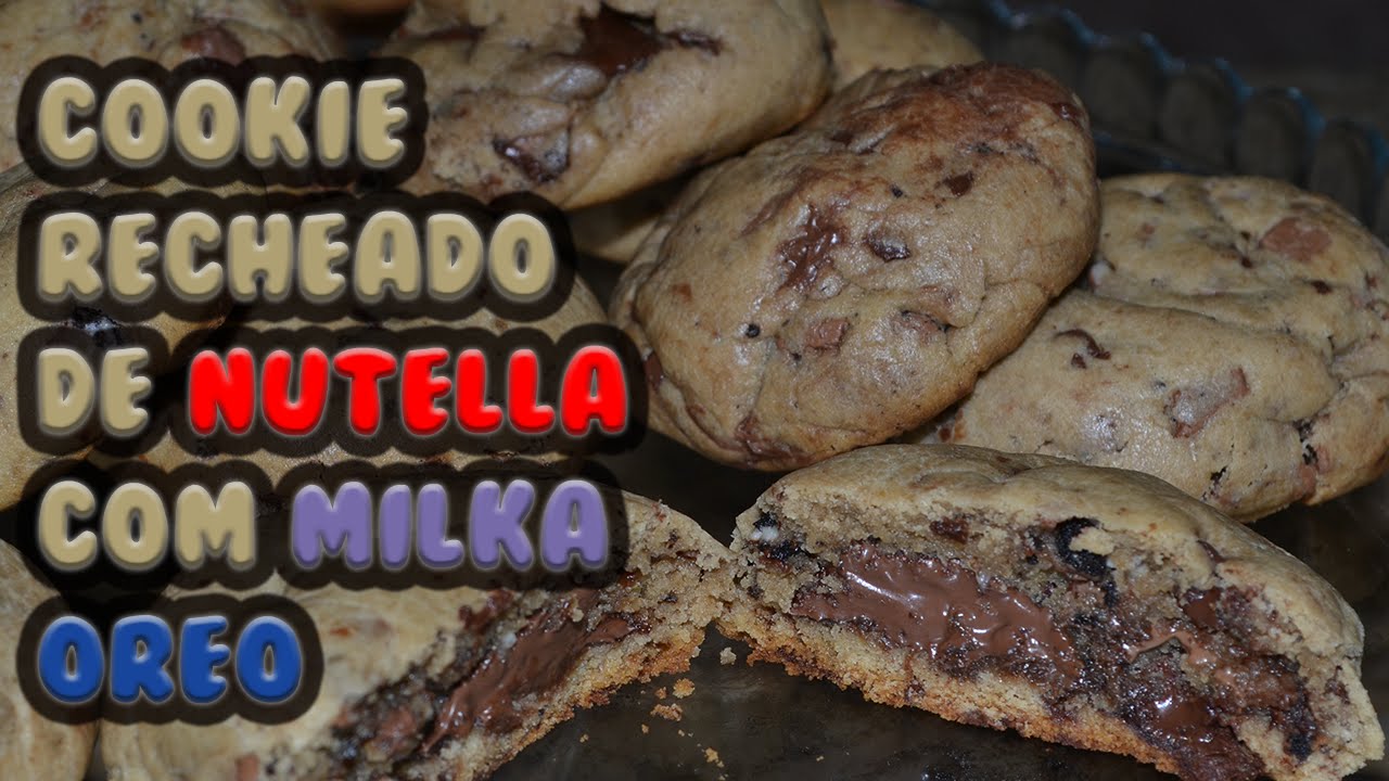 Cookie Recheado De Nutella Com Milka Oreo - YouTube