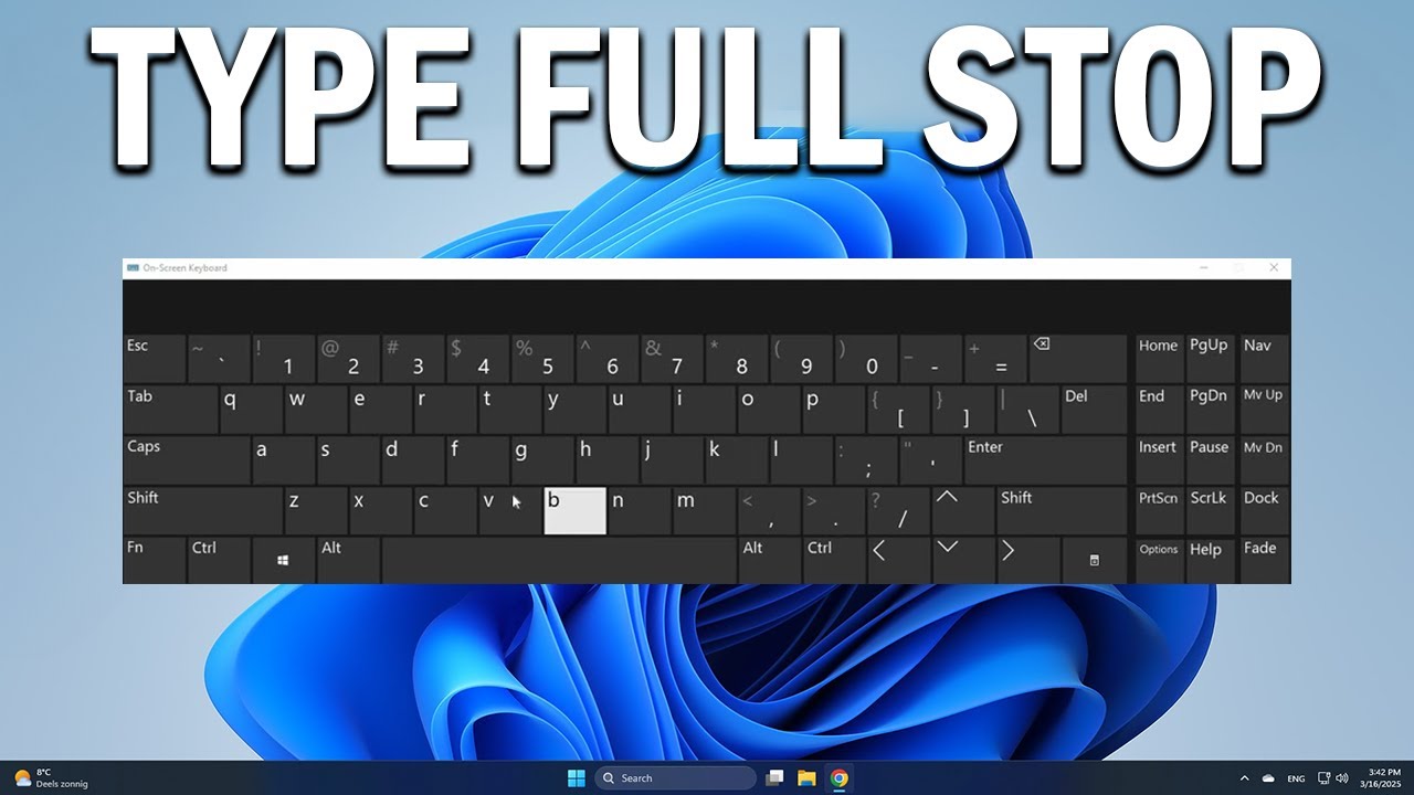 How To Type Full Stop in Laptop Keyboard - YouTube