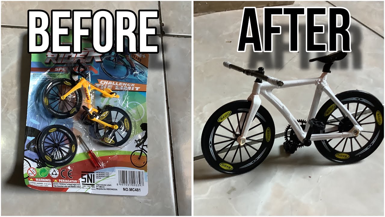 TUTORIAL CARA MEMBUAT MINIATUR FIXIE STNK FLATBAR WARNA PUTIH MUDAH ...