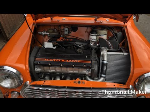 160BHP 1.8vvc K-Series in a classic mini - YouTube