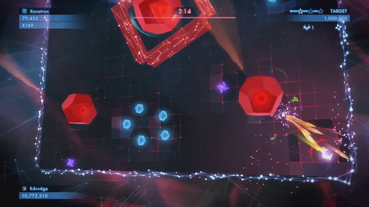 Geometry Wars 3 (Xbox One) - Hardcore #20 Topaz (Boss) - Final Boss ...