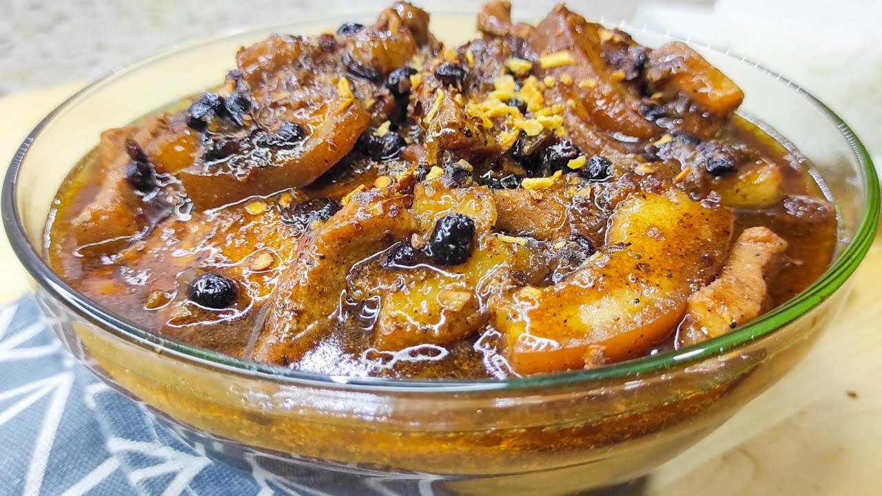 PORK WITH SALTED BLACK BEANS | PORK TAUSI RECIPE | MAPAPA EXTRA KANIN ...