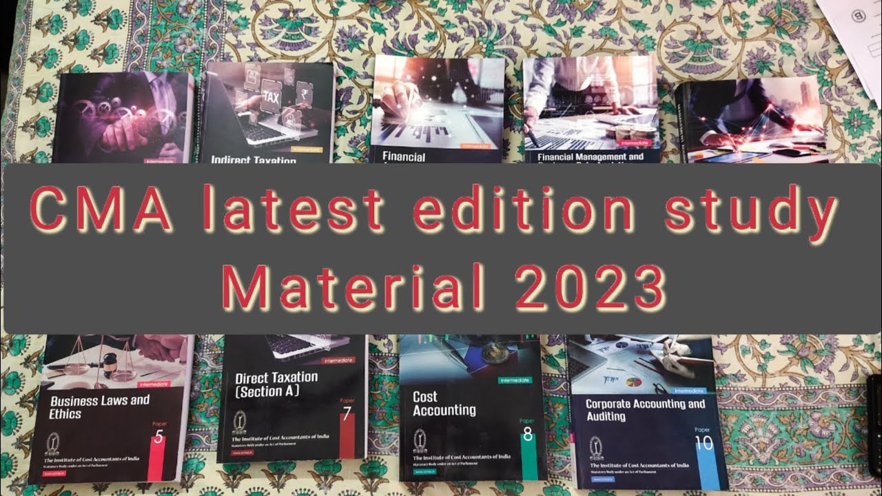 CMA Intermediate Books Unboxing | Both Group | CMA Intermediate Study ...