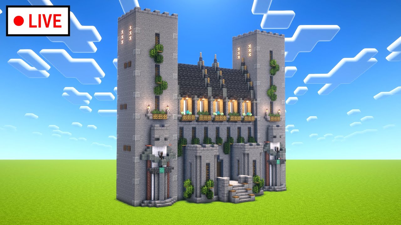 Minecraft Stream:: Building a Floating Castle - YouTube