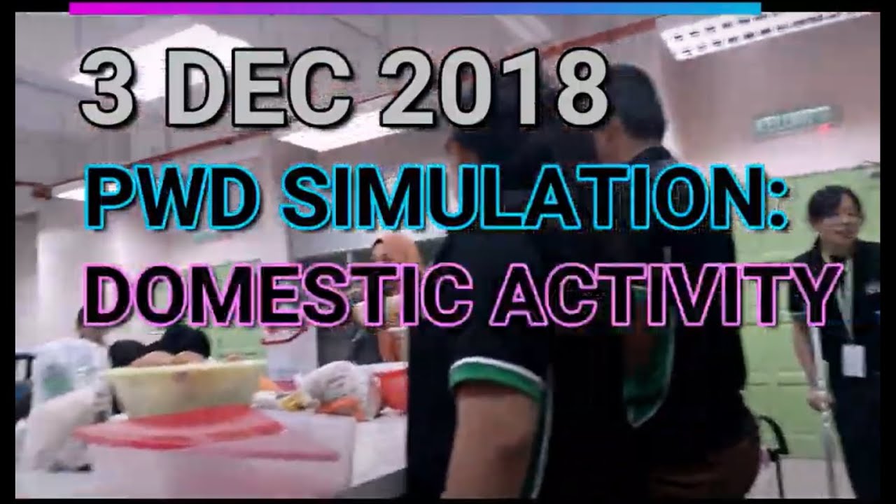 PWD SIMULATION : DOMESTIC ACTIVITY 2019/2020 - YouTube