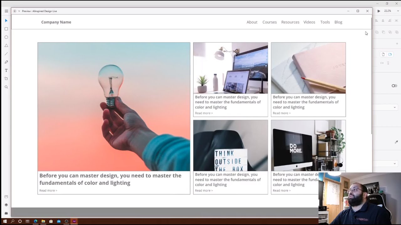 Web development from UI design to final publish. Part 1 - YouTube