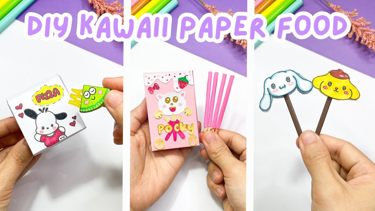 Cute DIY Paper Food: Handmade Snacks | Paper Crafts | EbbyCraft - YouTube