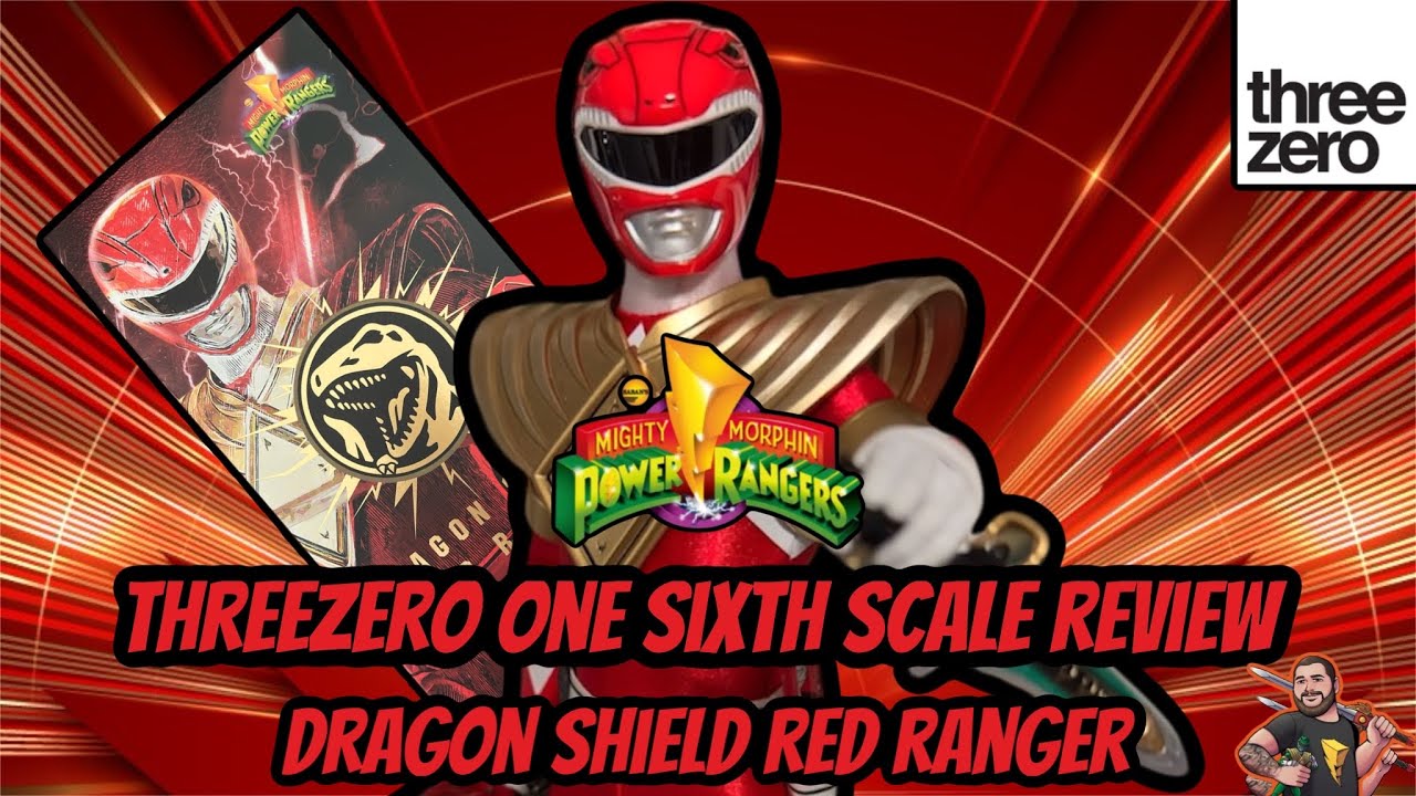 ThreeZero Mighty Morphin Power Rangers Dragon Shield Red Ranger one ...
