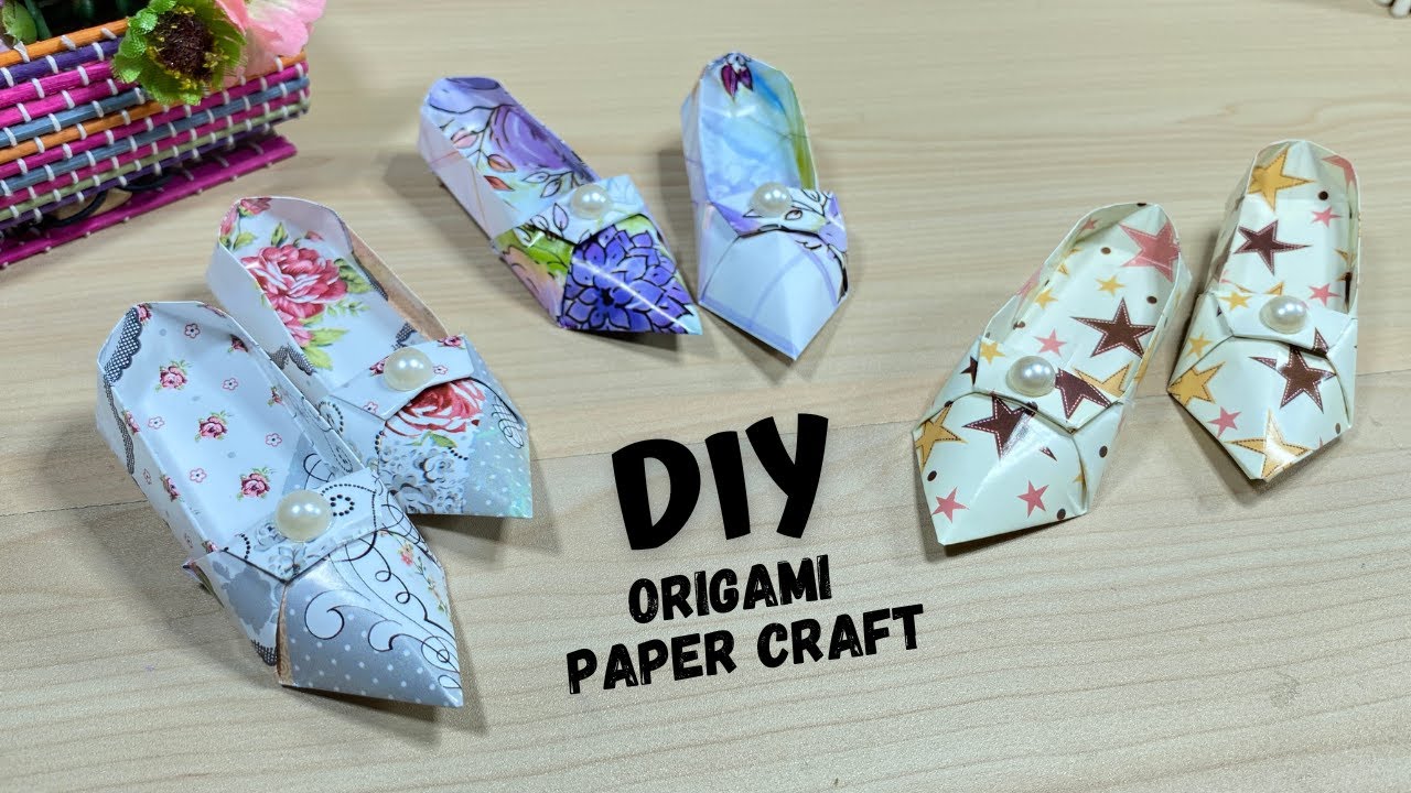 How to make paper Shoes || DIY Paper Craft || Paper Shoes || Easy Paper ...
