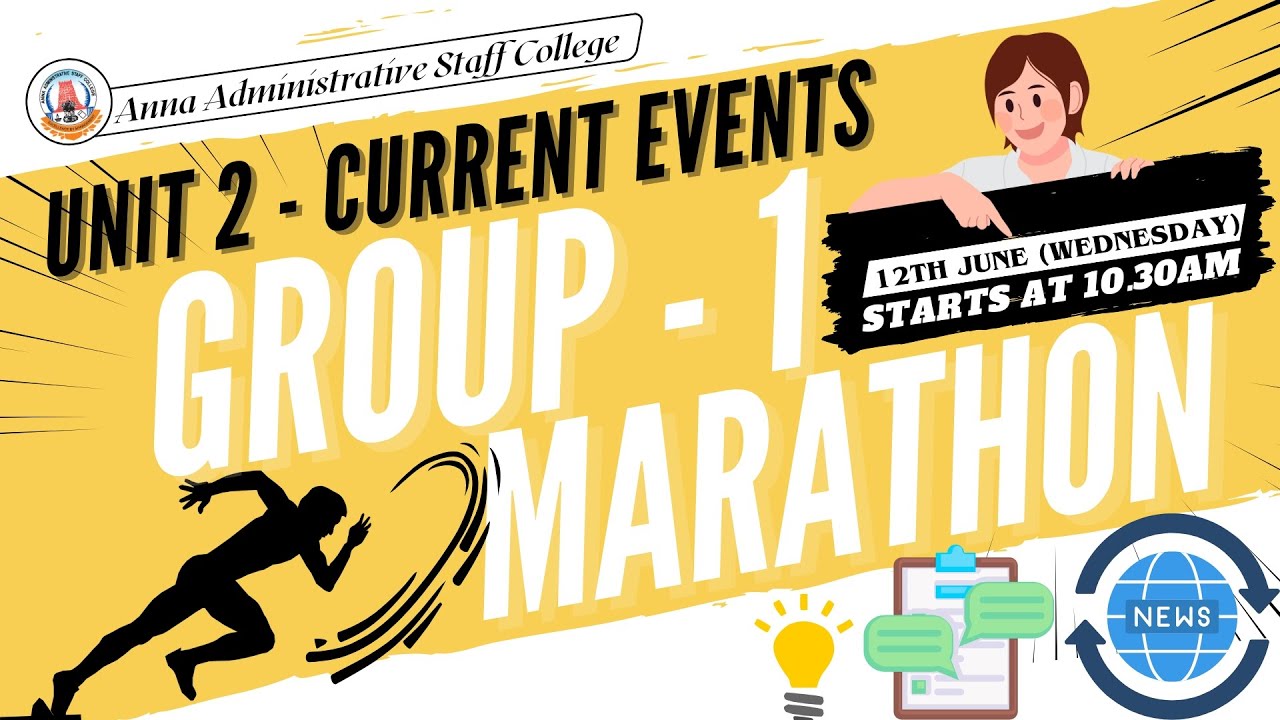 Complete Current Events in 1 Live Marathon Class | TNPSC Group 1 ...