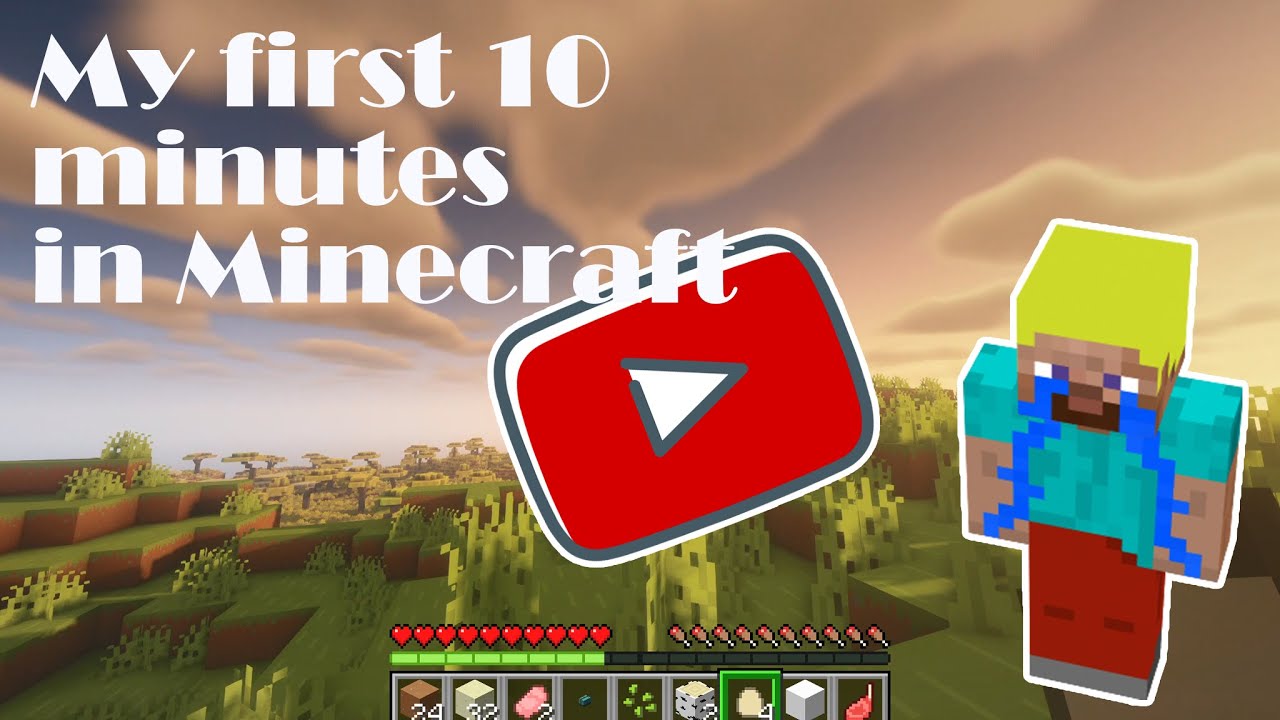 My First 10 minutes in Minecraft - I'm a mess, #minecraft #gameplay ...