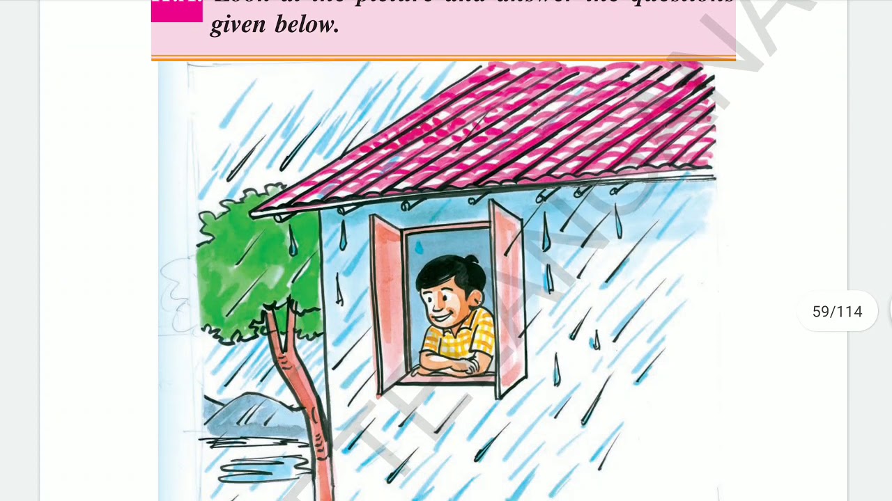 "RAIN RAIN .." poem Unit 5 class 2 English telengana board - YouTube