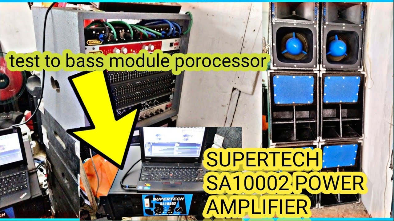 SUPERTECH SA1002 power amplifier, testing sa mga processor ko at module ...